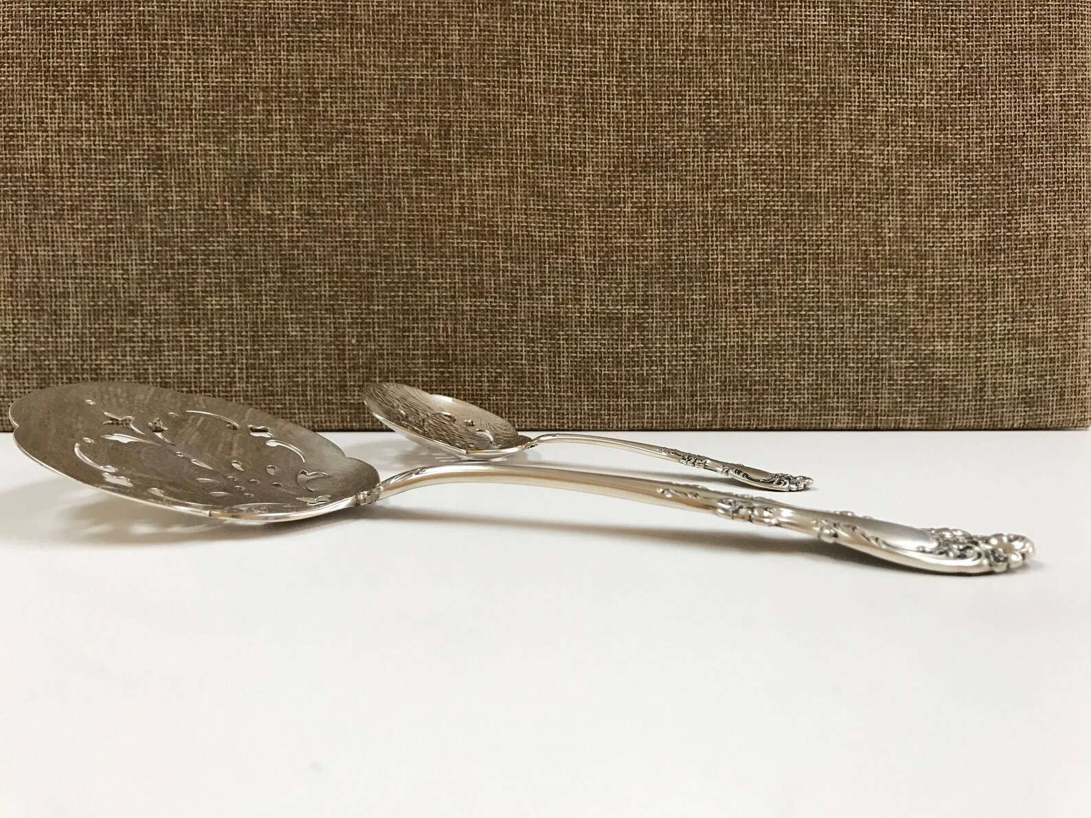 Vintage Gorham Melrose Pattern Sterling Silver Serving Spoon Set ...