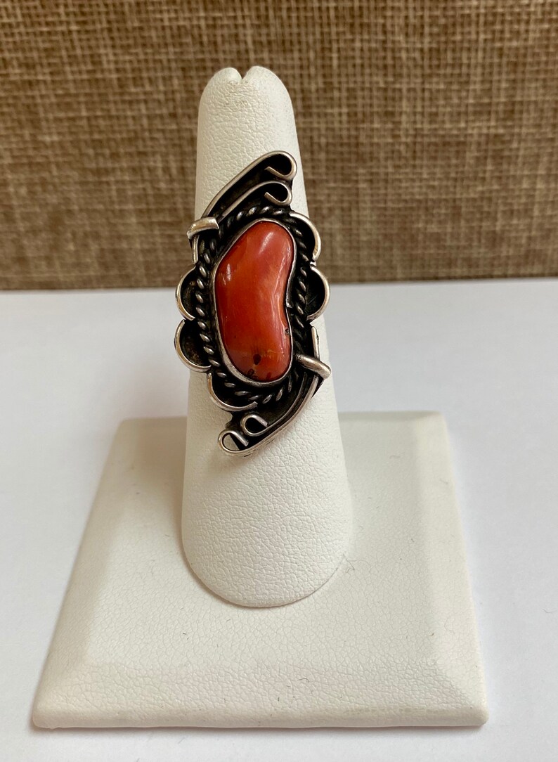 Vintage Native American Sterling Silver Women's Ring With | Etsy