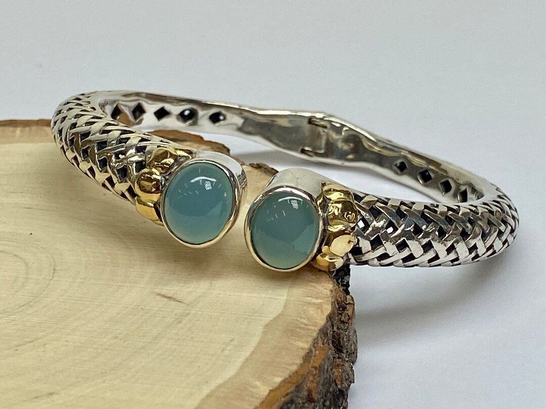 Samuel Benham BJC Opal 18K Yellow Gold and 925 Sterling Silver Basket ...