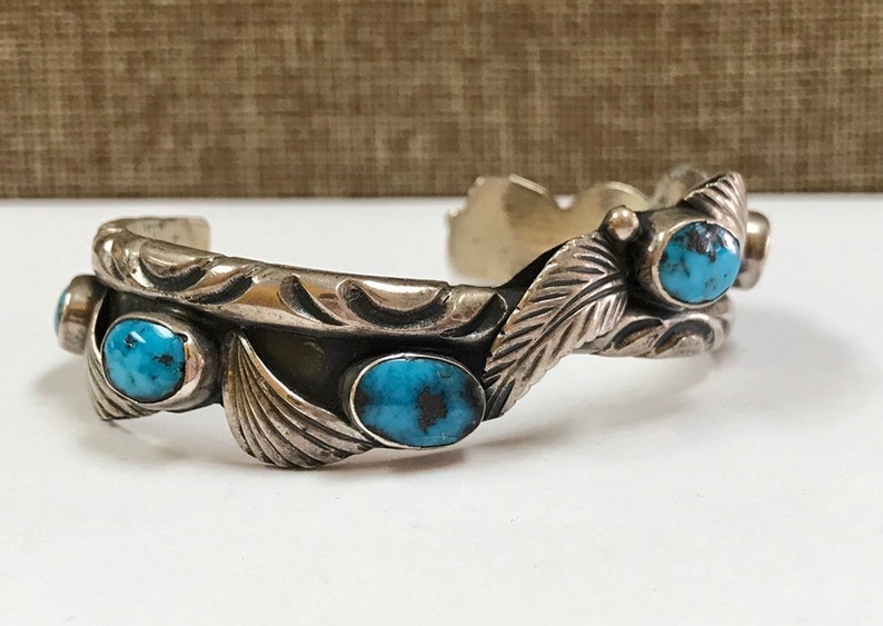 Vintage Old Pawn Native American Sterling Silver and Blue | Etsy