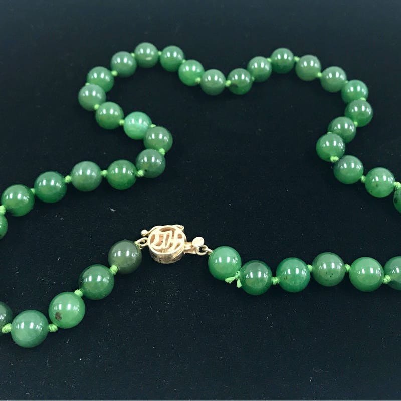 Jade Bead Necklace - Etsy