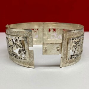 Vintage Peruvian 900 Silver Lama/ Alpaca Panel Pictograph Women's ...