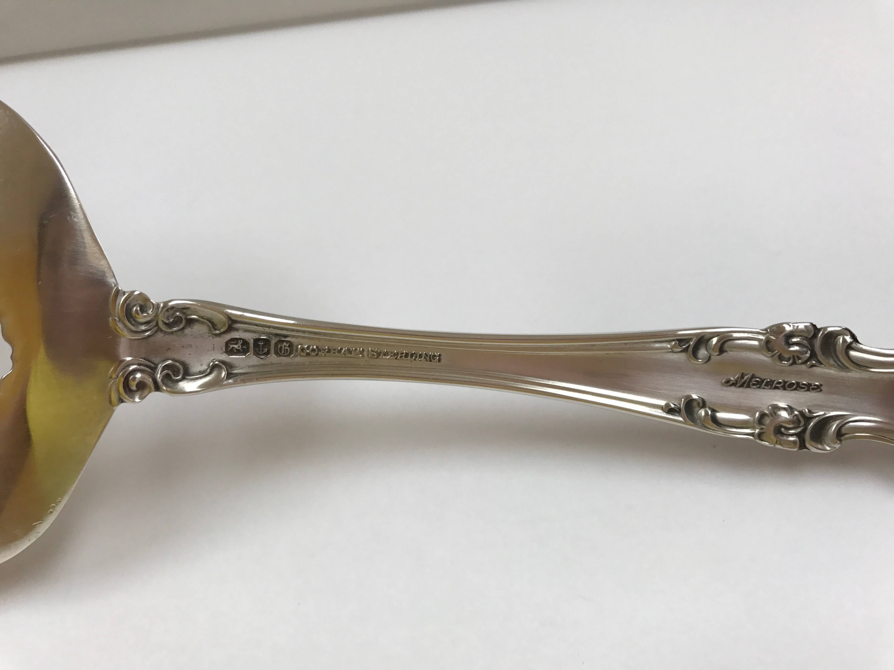 Vintage Gorham Melrose Pattern Sterling Silver Serving Spoon Set ...