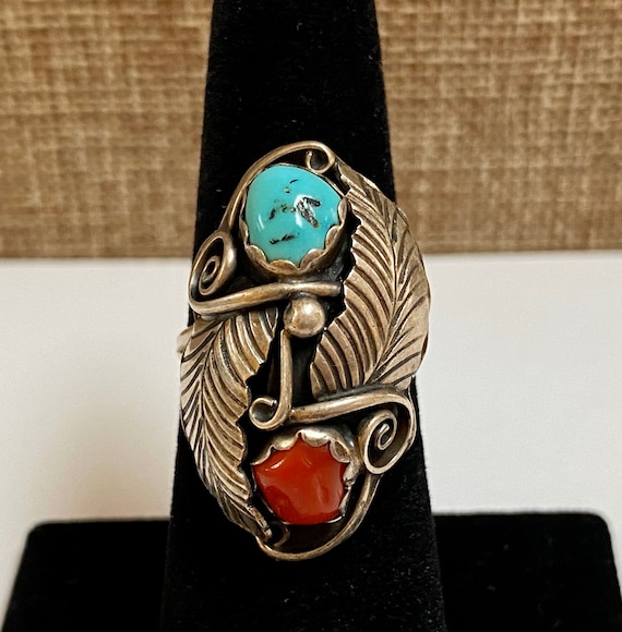 Vintage Native American signed by R. Brown Turquoise… - Gem