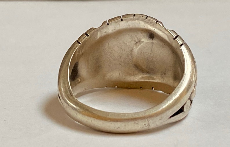 Vintage Handmade Native American Sterling Silver Ring With - Etsy