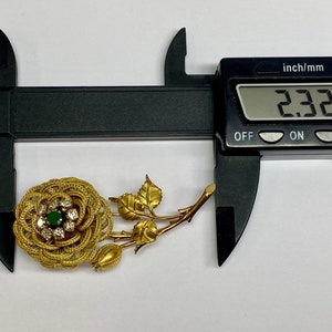 Beautiful and Elegant French 18K Yellow Gold Diamond & Emerald Rotating ...