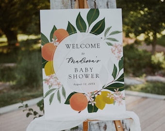 Little Cutie Orange Themed Girls First Birthday Milestone Sign - Etsy