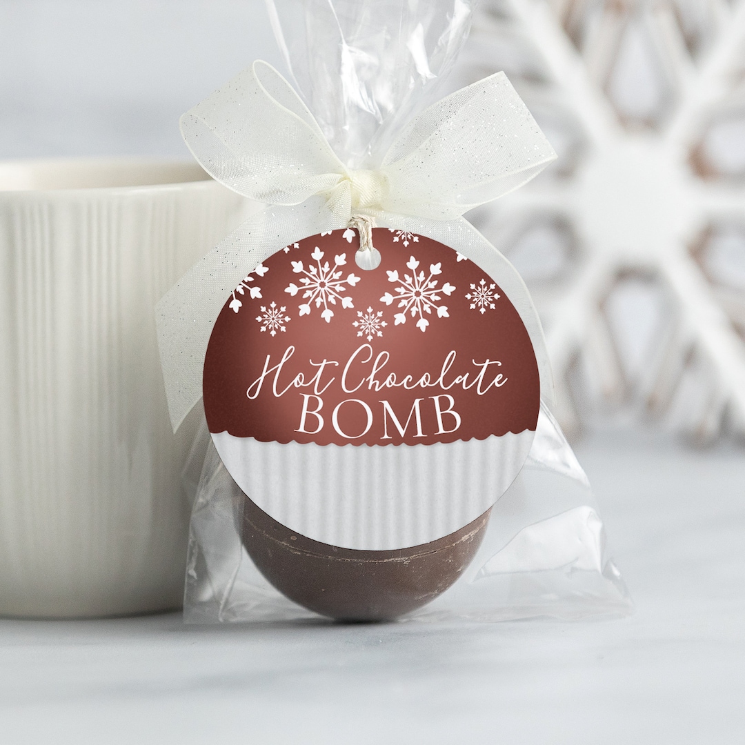 Hot Chocolate Bomb Tag, Printable Cocoa Bomb Directions Template ...