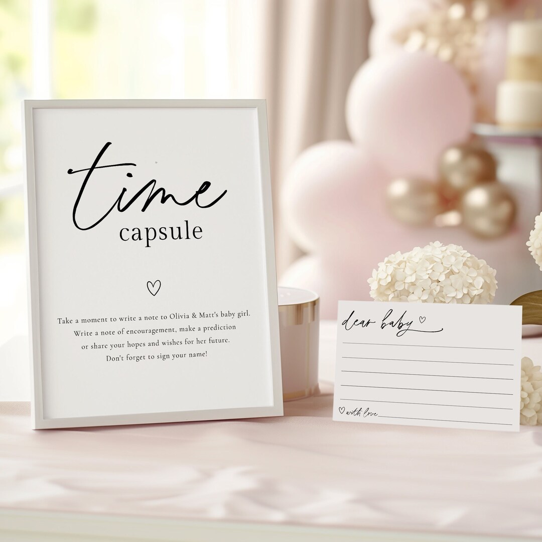 Baby Time Capsule, Minimalist Baby Shower, Baby Wishes, Gender Neutral ...