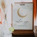 Over the Moon Baby Shower Custom Sign, Gold Moon and Blue Clouds ...