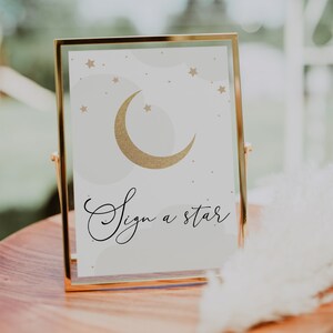 Over the Moon, Sign a Star Sign, Guestbook, Gold Moon, Gray Clouds ...