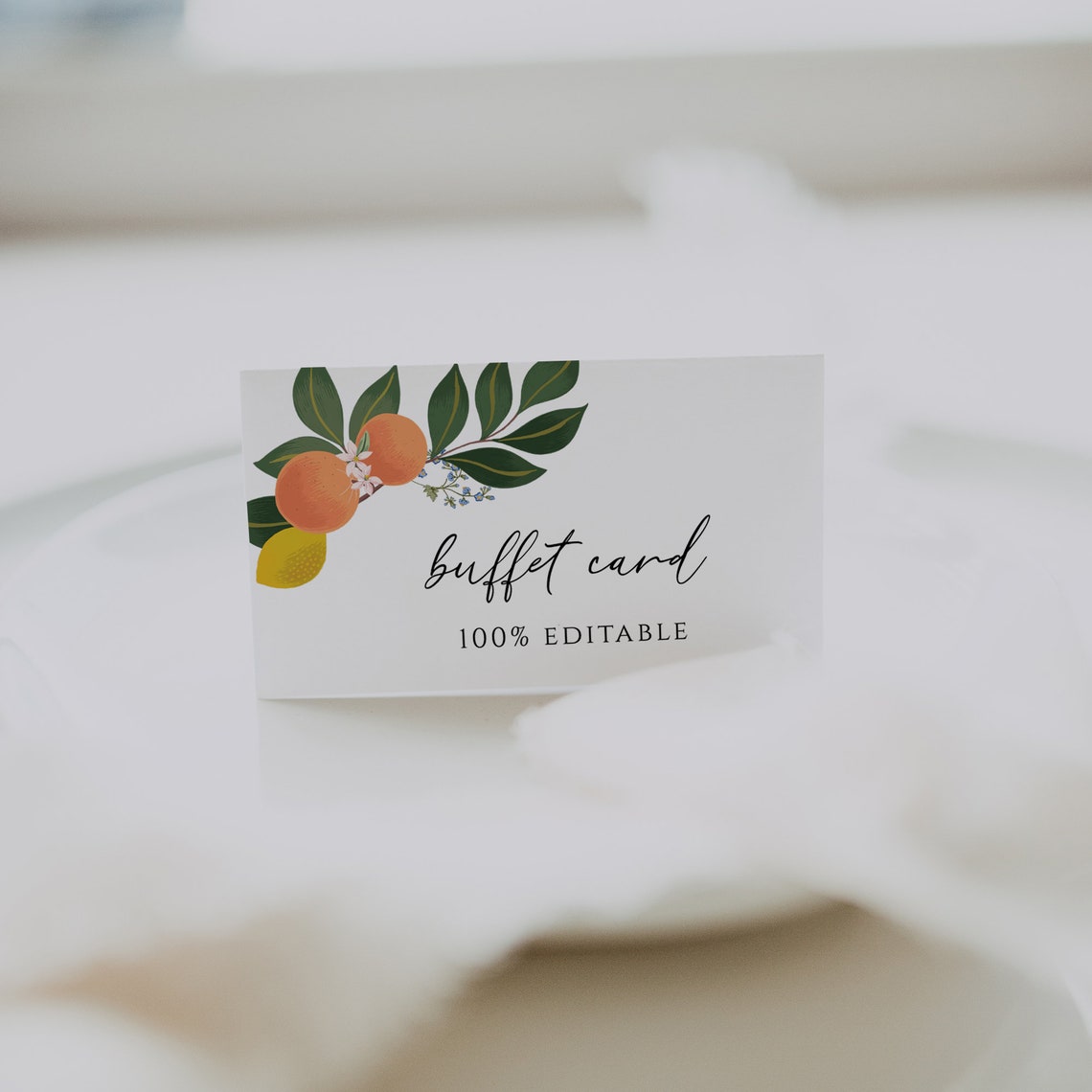 Buffet Card Printable Template Editable Food Tent Card - Etsy