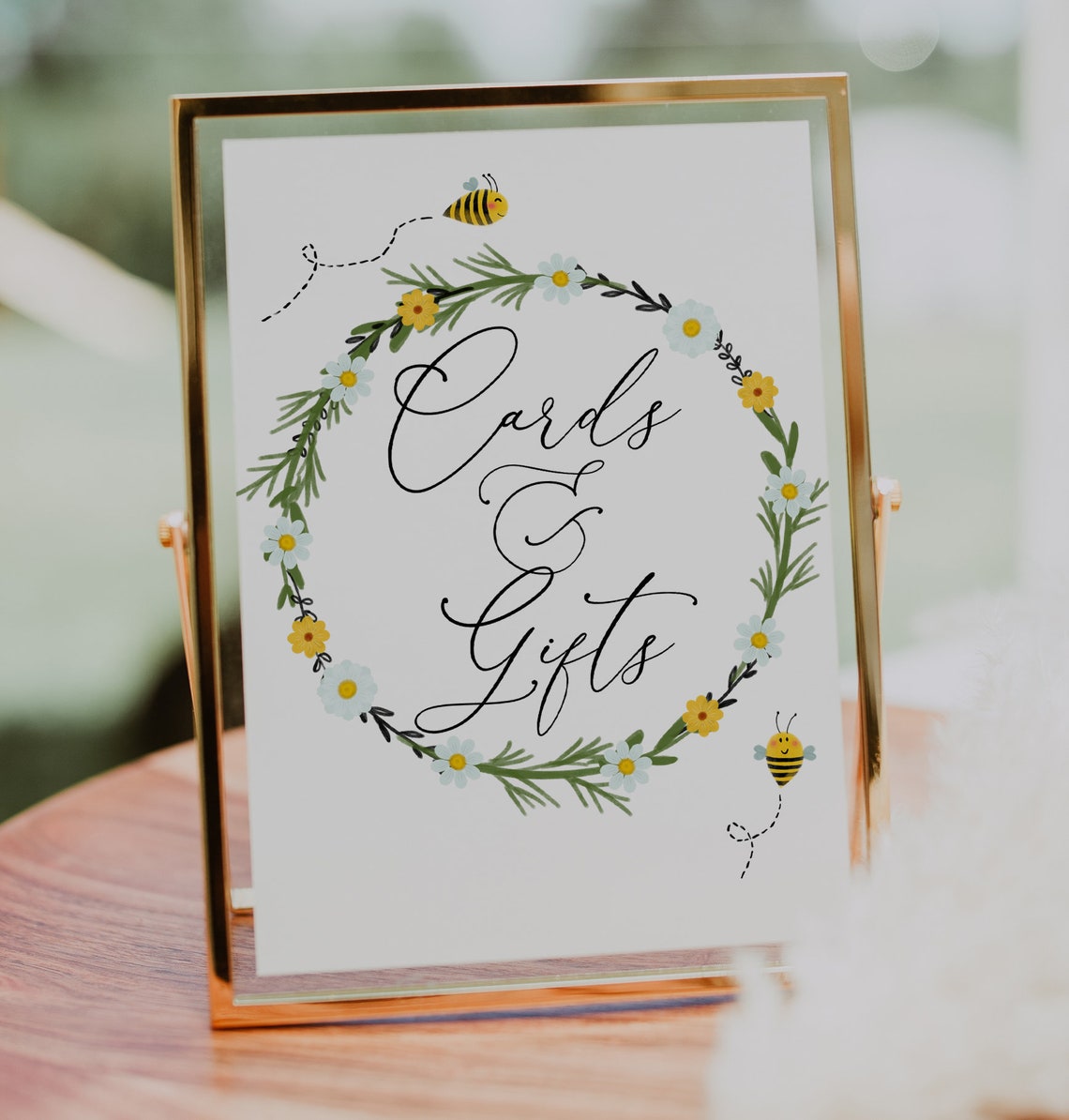 Cards and Gifts, Baby Shower Printable Sign, Bee, Printable Instant ...