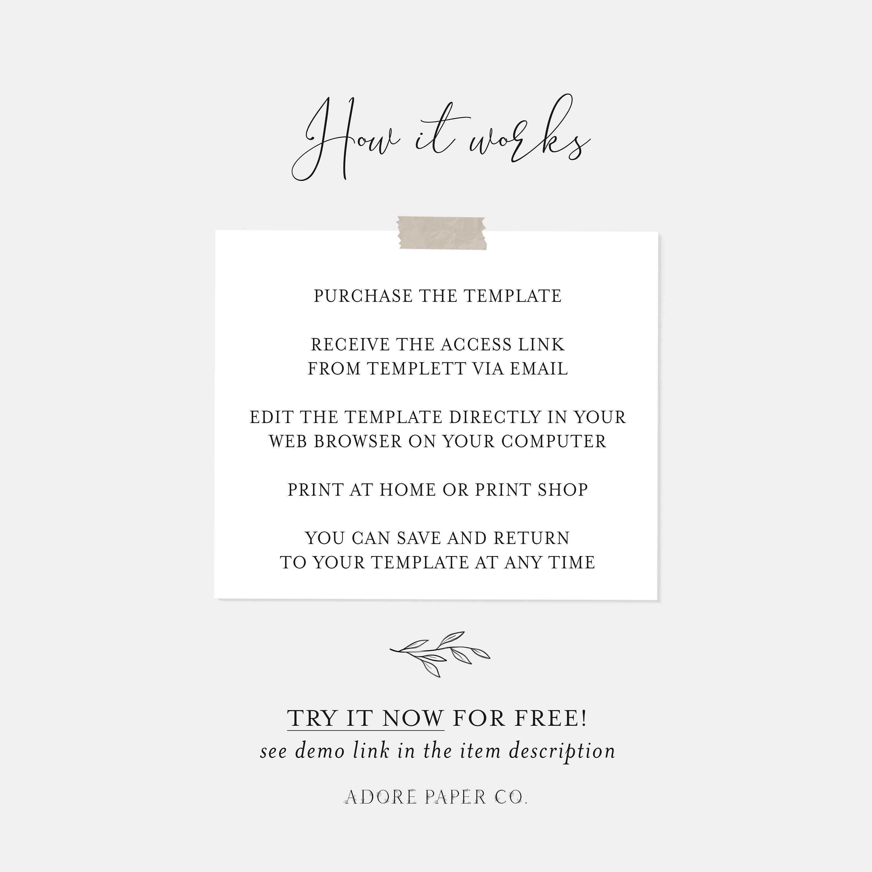 Succulents Table Number INSTANT DOWNLOAD 100% Editable Text | Etsy