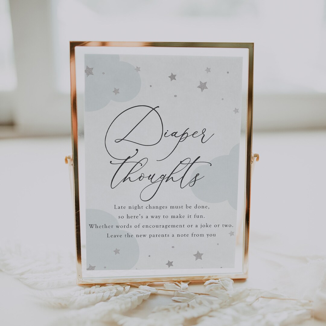 Over the Moon Twinkle Star Late Night Diaper Thoughts Game, Printable ...