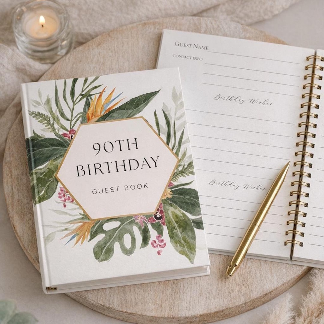 Printable Birthday Guest Book Template | Editable Guest Book Pages ...