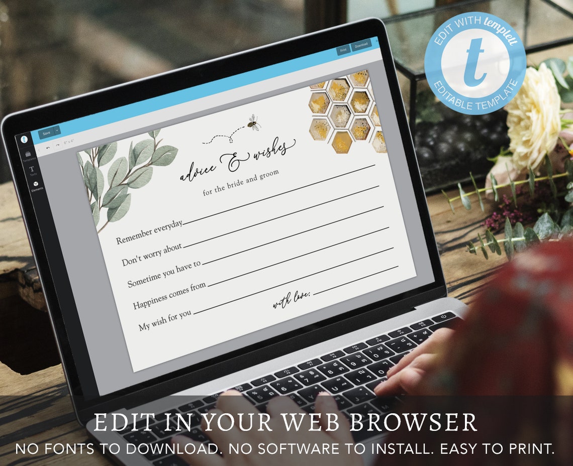 Advice and Wishes for the Bride and Groom Bridal Shower | Etsy