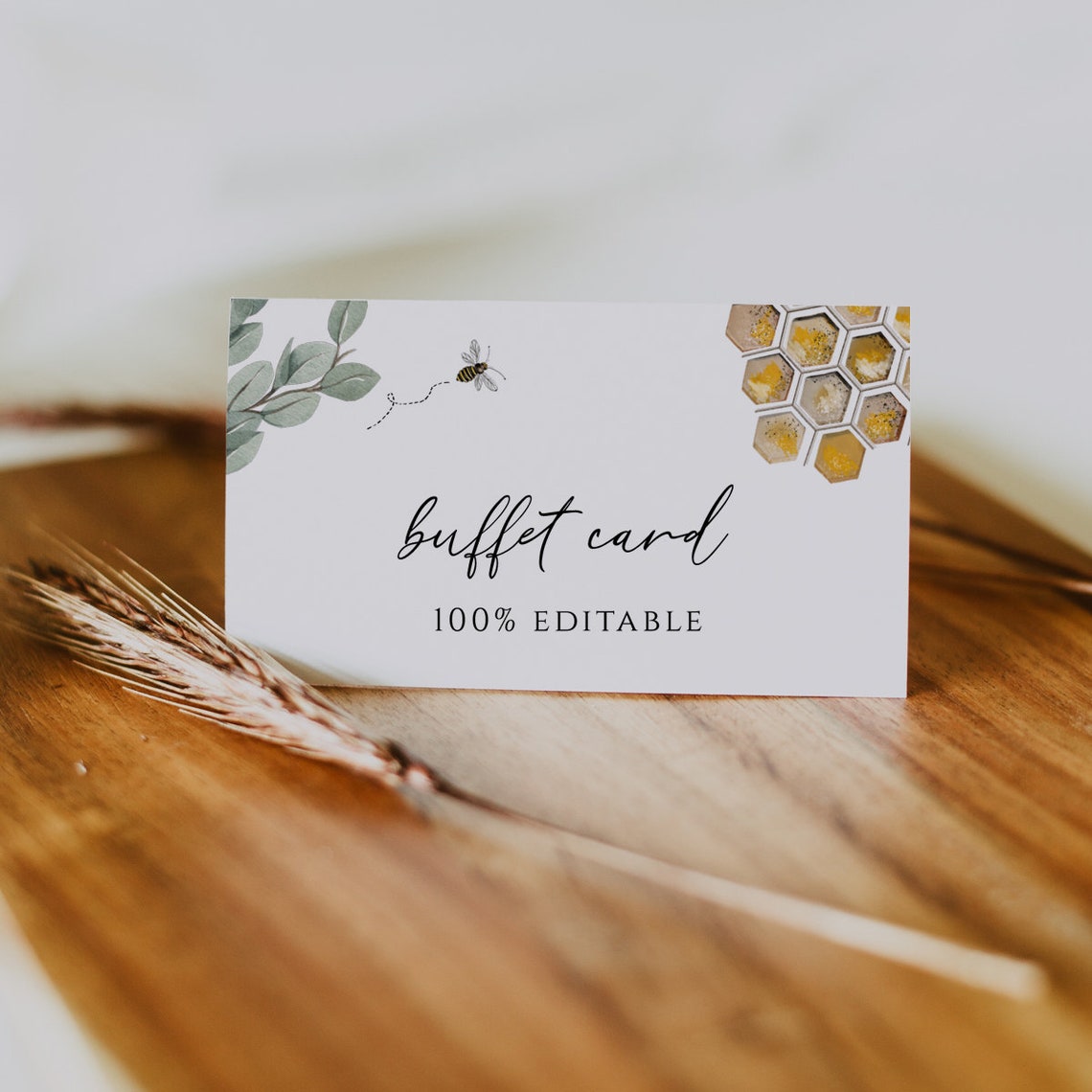 Buffet Card Printable Template Editable Food Tent Card | Etsy