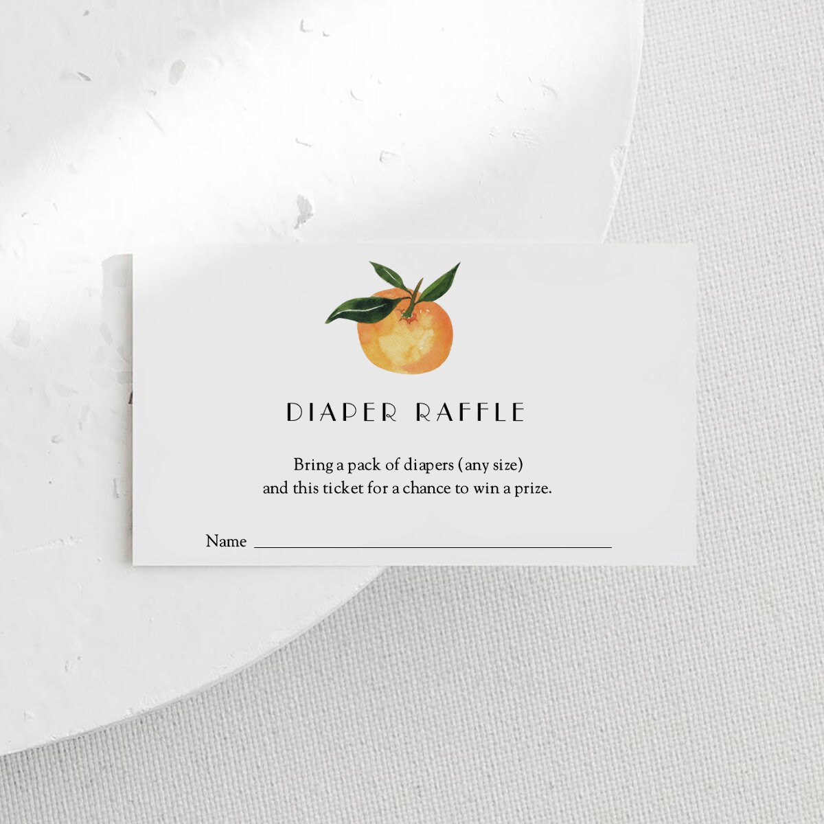 Little Cutie Diaper Raffle insert card template Baby Shower | Etsy