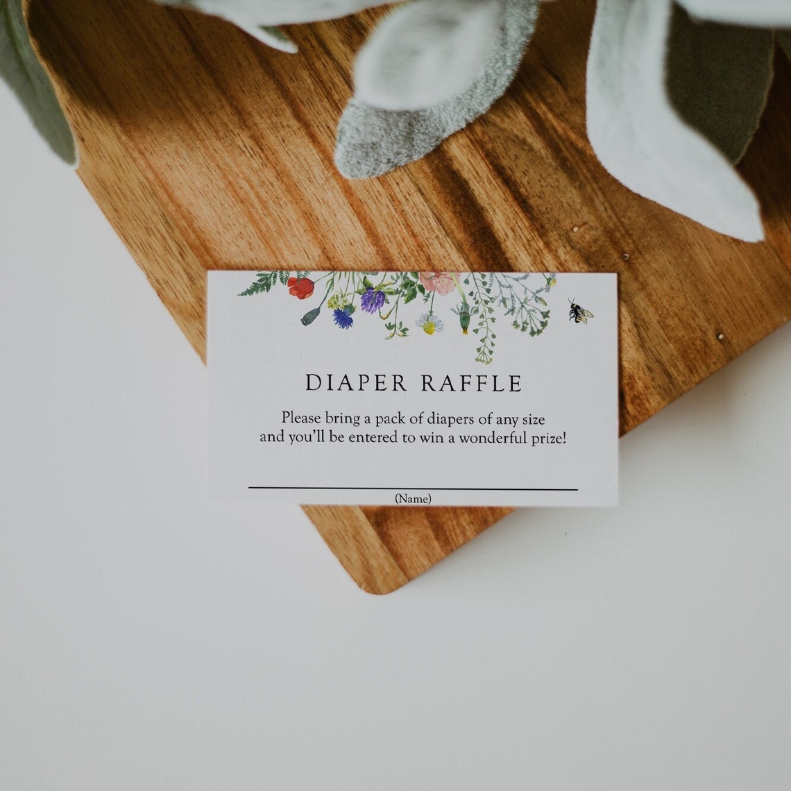 Diaper Raffle Baby Shower Ticket Printable Template | Etsy