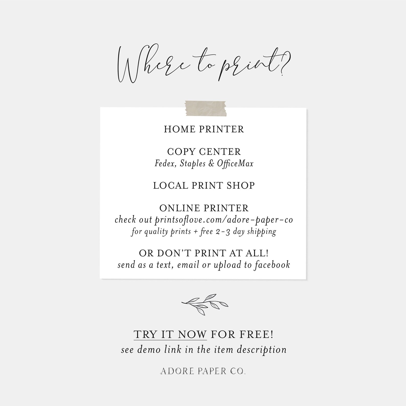 Recipe Instructions Card Printable Template Wildflower Fields | Etsy