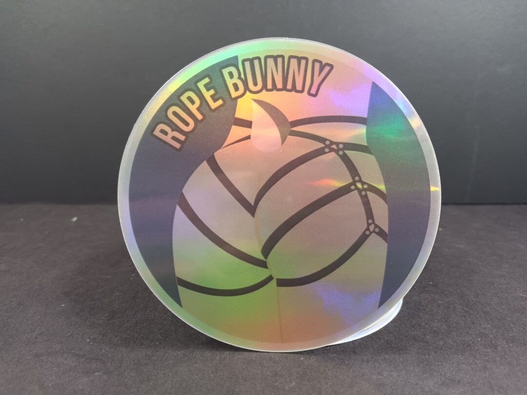ROPE BUNNY Holographic Sticker - Etsy
