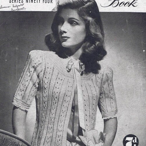 1940s Pin-up Style Knitting Pattern 'phyllis' 1940s | Etsy
