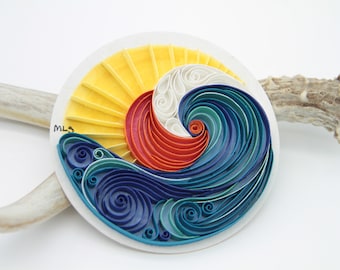 Beach Paper Quilling Art - Etsy