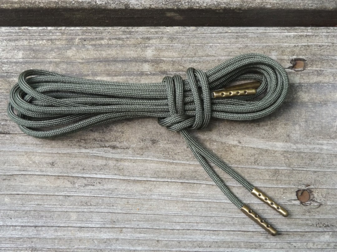 OD Green Boot Laces 550 Paracord *guaranteed for Life* Steel Tip ...
