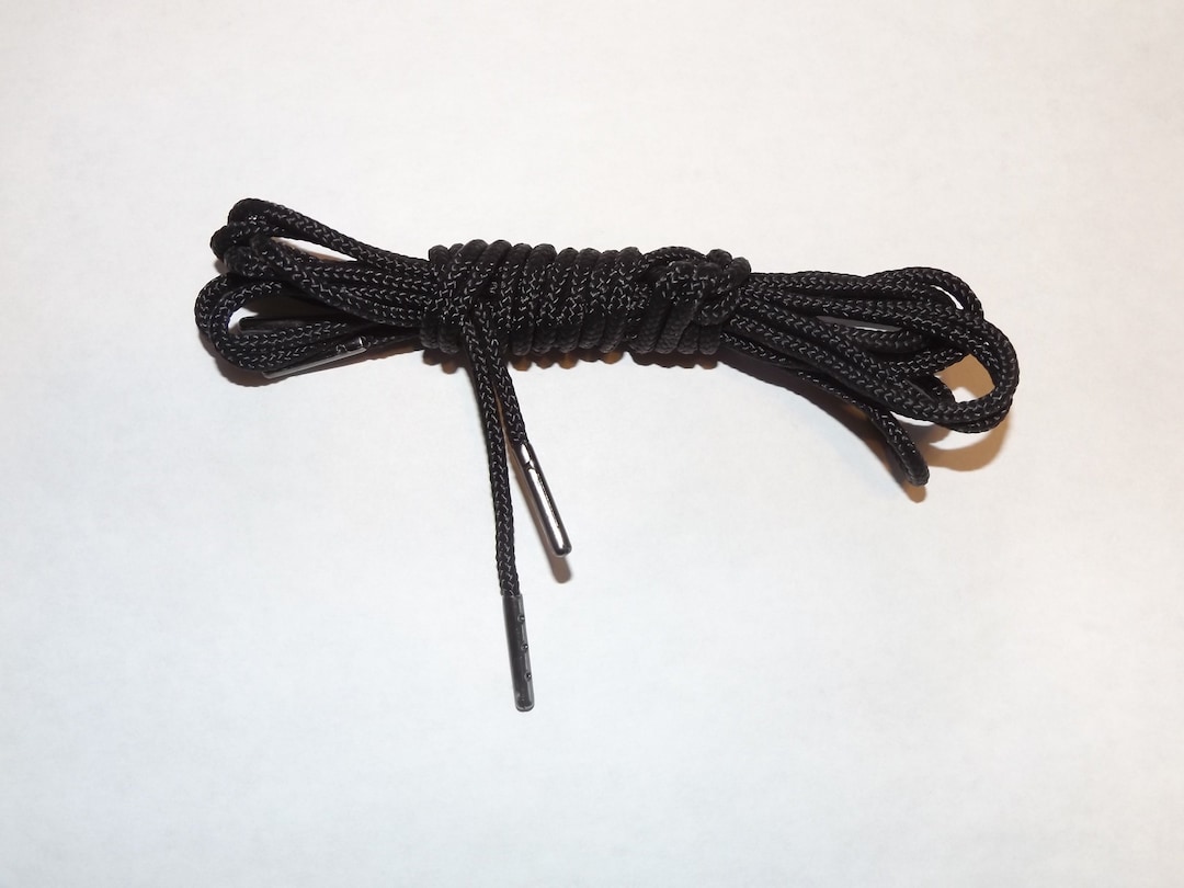 Black Boot Laces 3mm Paracord *guaranteed for Life* Steel Tip Shoelaces ...