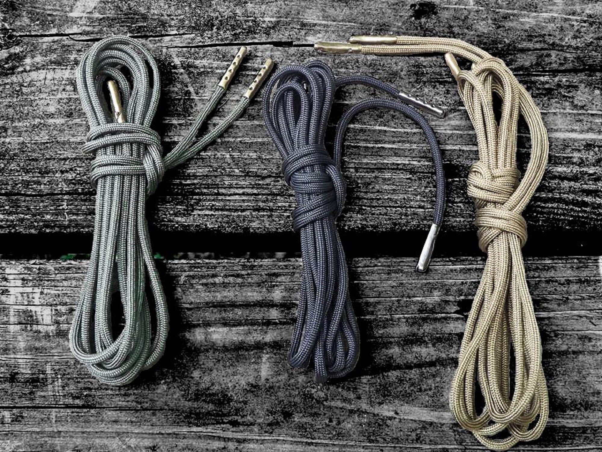 OD Green Boot Laces 550 Paracord *guaranteed for Life* Steel Tip ...