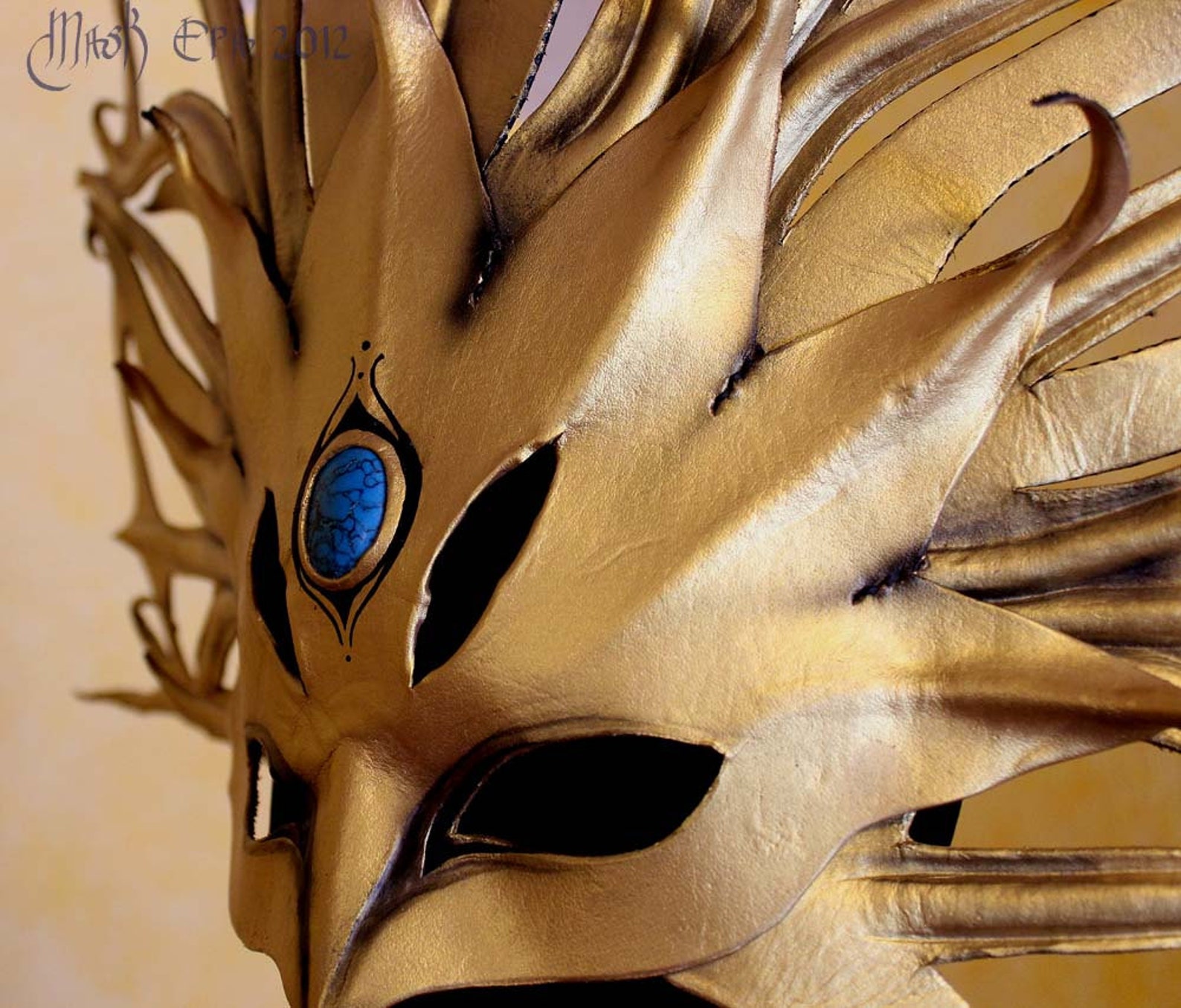 Apollo Handmade Leather Mask | Etsy