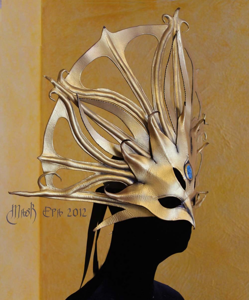 Apollo Handmade Leather Mask | Etsy