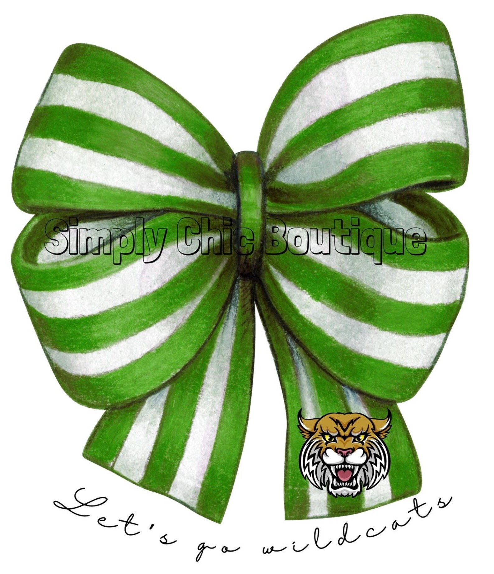Wildcat Coquette Bow Png - Etsy