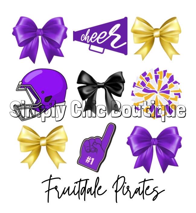 Pirate Cheer Coquette, Png File, Coquette Bow, Purple, Gold, Black - Etsy
