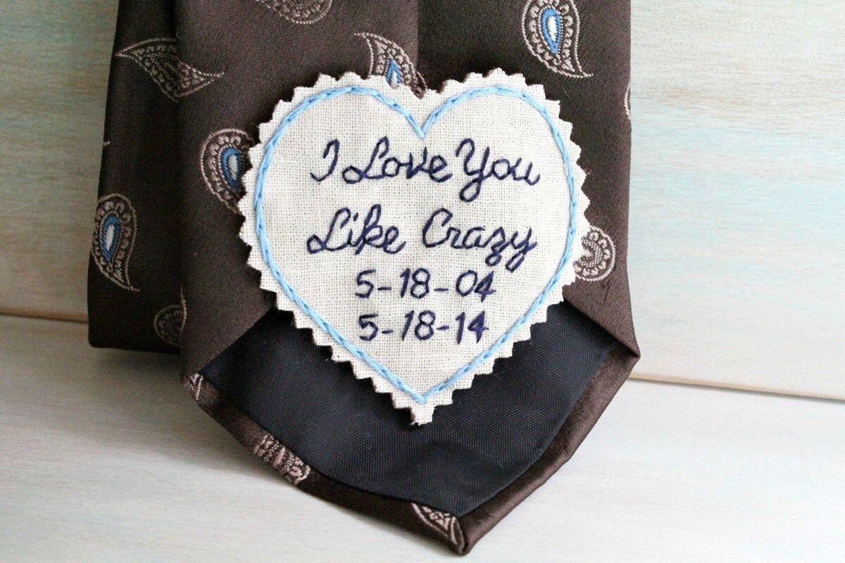 Cotton Anniversary Gift. 2nd Anniversary Cotton. Tie Patch. | Etsy