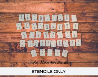 1 INCH Skinny Font Alphabet Numbers and Symbols Stencil | Etsy
