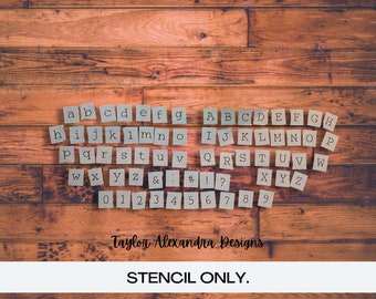 3/4 INCH Farmhouse Font Alphabet Numbers and Symbols | Etsy