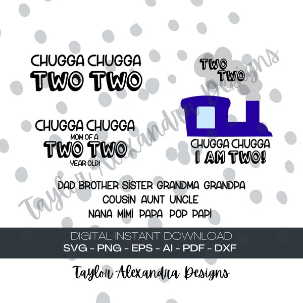 Chugga Chugga Two Two Png - Etsy