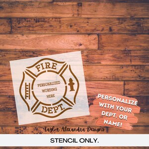 Firefighter Stencil - Etsy