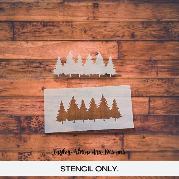 Pine Tree Stencil - Etsy