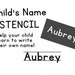Child's Name Stencil | School Name Stencil | Name Practice ...