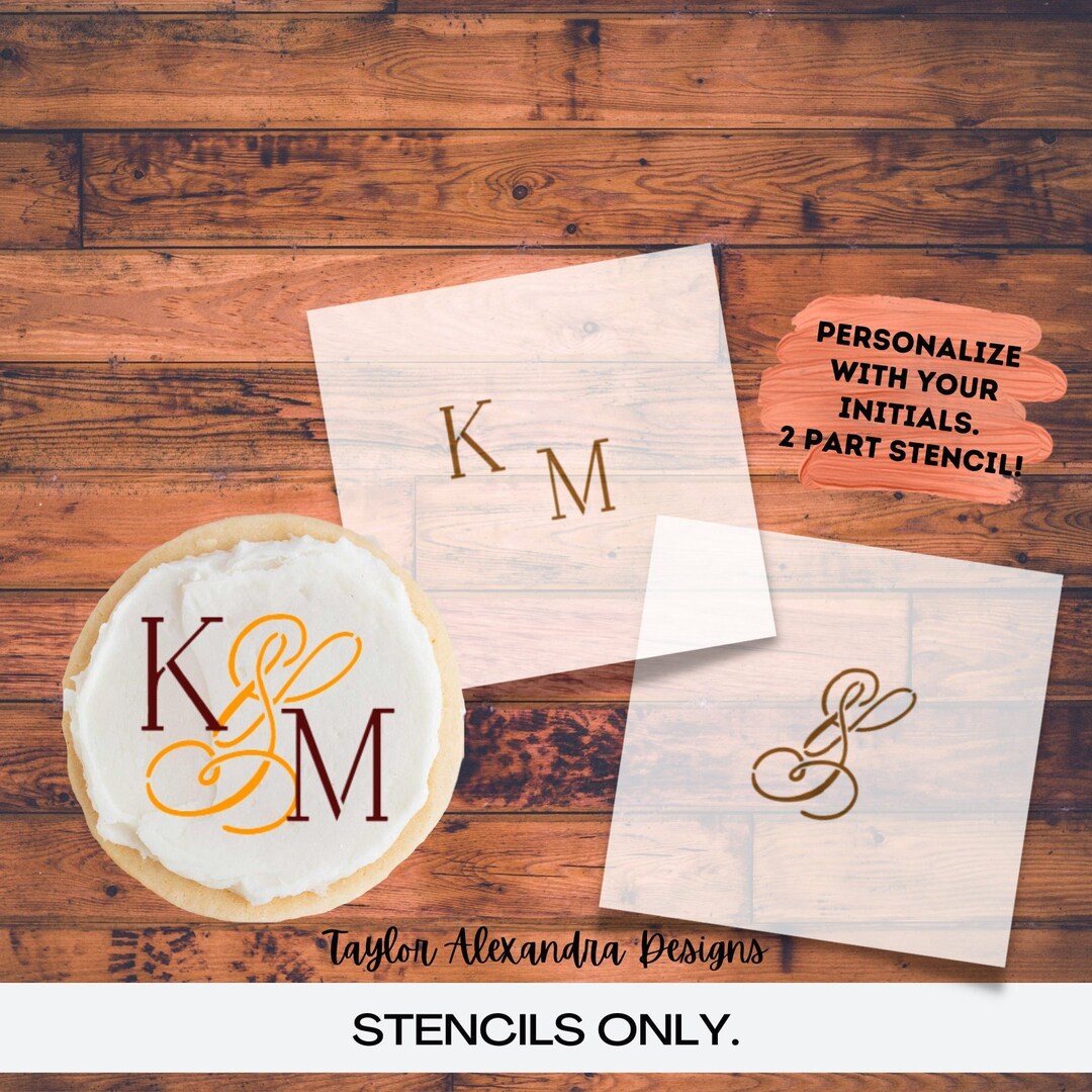 Initials Personalized Stencil | Wedding Last Name Initial Stencil ...