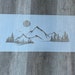 Mountain Range Stencil Trees Landscape Scenery Reusable Stencil - Etsy