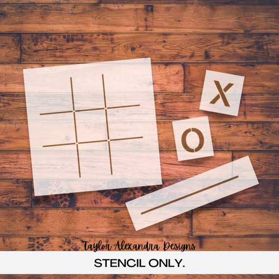Board Game Tic Tac Toe X and O Template Stencil Reusable - Etsy
