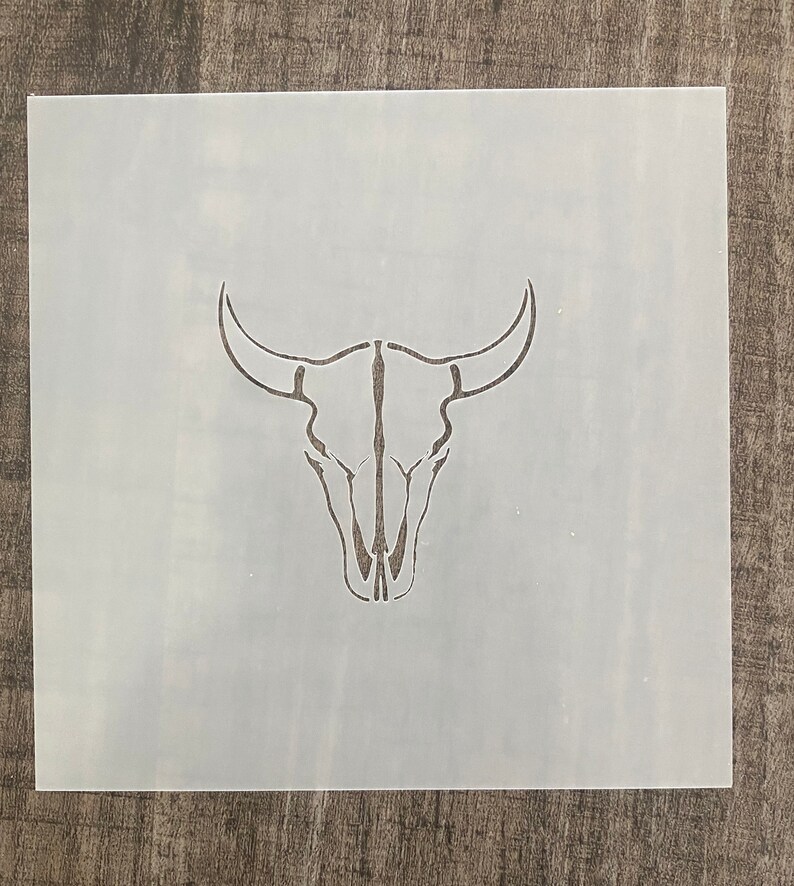 Bull Skull Stencil | Animal Cow Farm Stencil | Reusable Stencil - Etsy