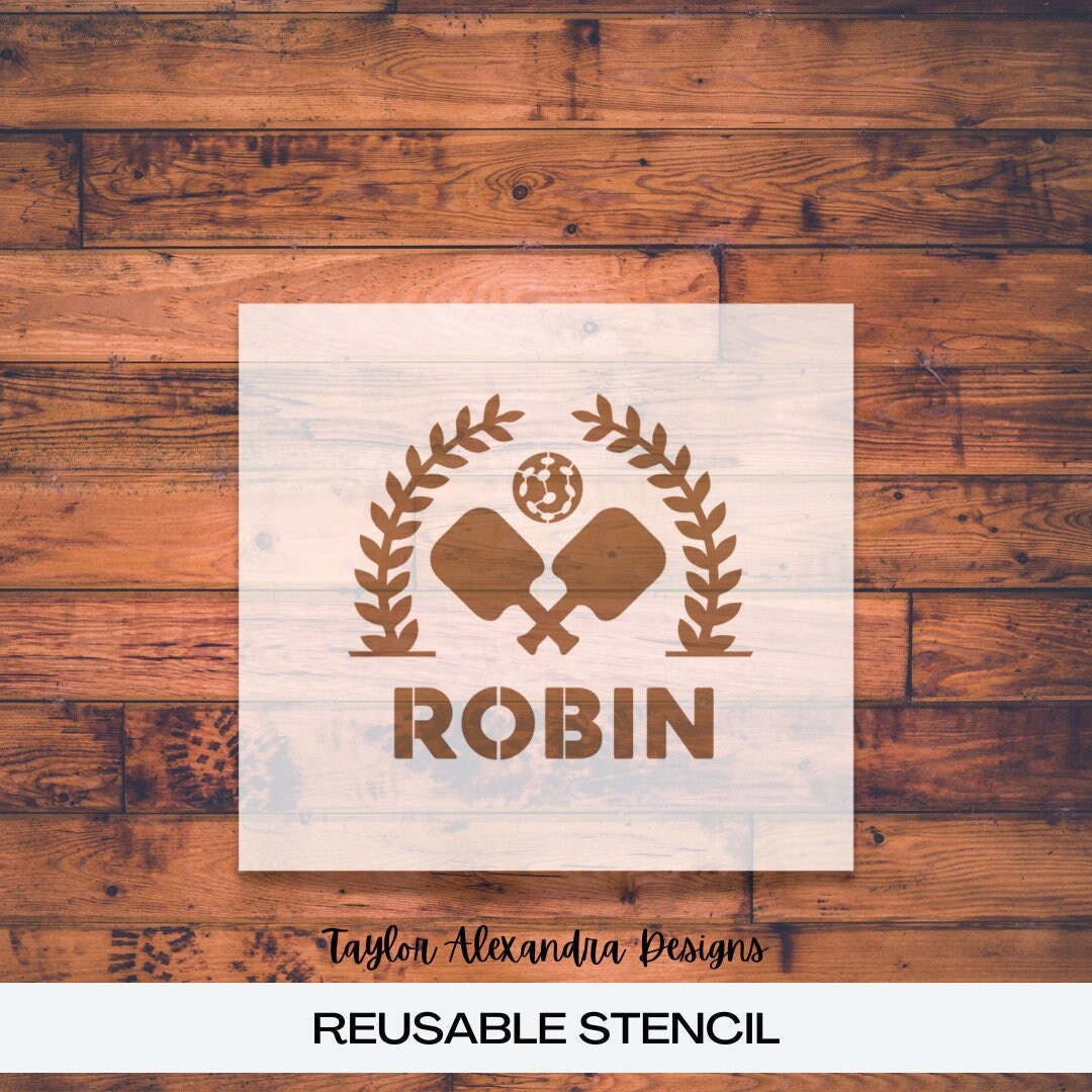 Personalized Pickleball Stencil | Sport Pickle Ball Stencil | Reusable ...