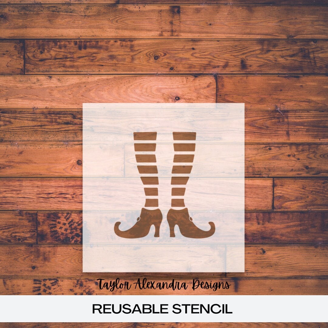 Witch's Legs Stencil | Halloween Spooky Witch Stencil | Reusable ...