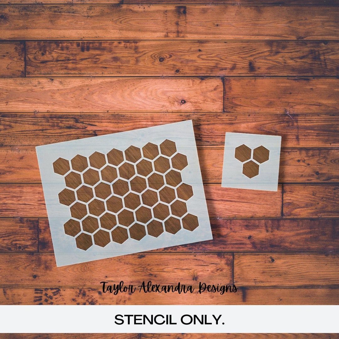 Honeycomb Stencil | Reusable Stencil | Honeycomb Bee Pattern - Etsy