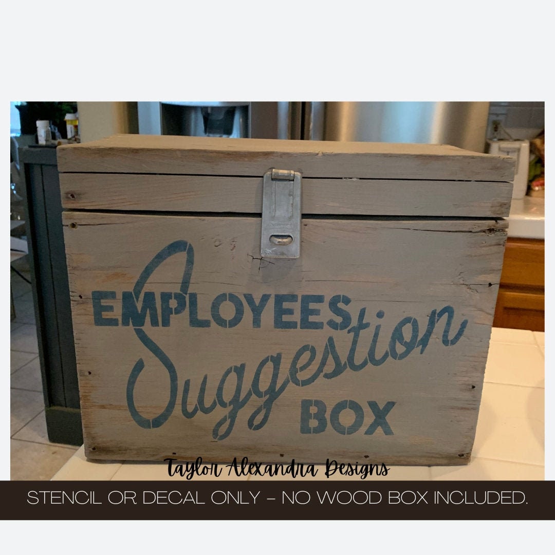 Employee Suggestion Box Stencil | Reusable Stencil - Etsy